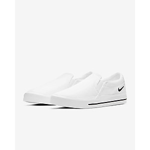 Nike Womens Court Legacy Canvas Slip On White Size 11