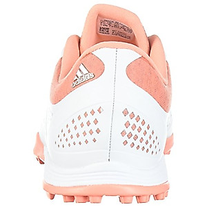 adidas Women's Adipure Sport Golf Shoe, White/Aero Blue/Chalk Coral, 8 Medium US