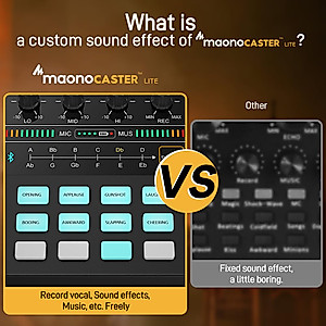 MAONO Podcast Equipment Bundle Audio mixer All-in-One Podcast Production Studio with 3.5mm Microphone for Live Streaming, Podcast Recording, PC, Smartphone, DJ MaonoCaster Lite (AU-AM200-S1)