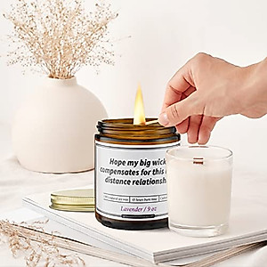 Long Distance Relationship Natural Soy Candle - Fun I Miss You Gifts for Boyfriend, Girlfriend, BFF, Best Friend, Her, Him, Women, Couples, Bestfriend Friendship Relationship Candle