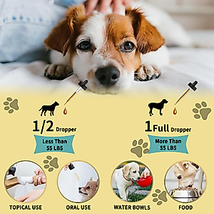 ZOEDUL Hеmp Oil for Dogs - Pets Hemp Calming Drops for Anxiety Sleep Pain Inflammation Arthritis Allergies - Supports Skin Itchy, Joint & Hip Health - Herbal Supplements- Non-GMO