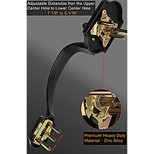 goldenwarm Black Front Door Handle and Deadbolt Set, Black Front Door Lock Set with Reversible Knob Handle, Classic Front Door Hardware, Single Cylinder Front Door Entry Lock