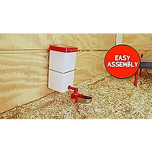 No-Drip 32 Oz Small Animal Drinking Bottle with Metal Cup for Small Pet/Bunny/Ferret/Hamster/Guinea Pig/Rabbit/Chinchilla/Mouse/Rat. BPA-Free.