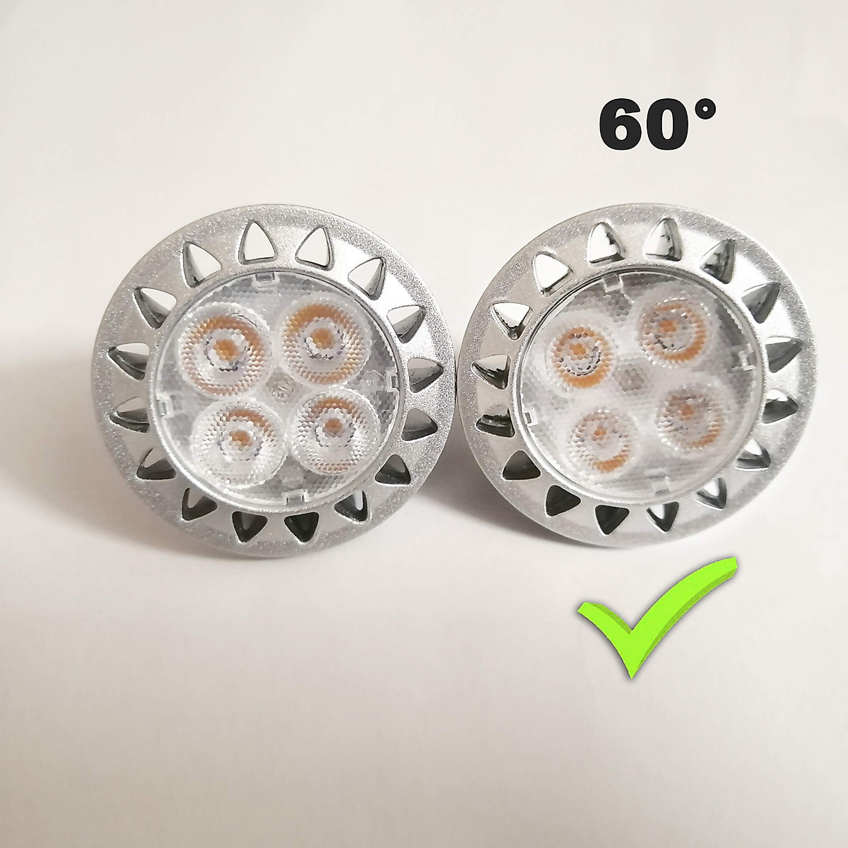 ALIDE MR16 Led Bulbs 60° 60 Degree Wide Beam Angle,5W Replace 20W 35W Halogen,2700K Soft Warm White,Low Voltage 12volt MR16 GU5.3 Bulb Spotlights for Track Recessed Landscape Lighting,450lm,6 Pack