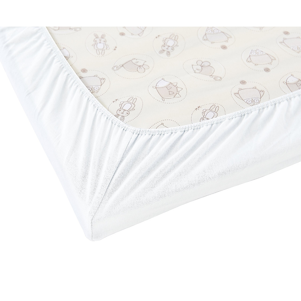 Celine Linen Luxury Silky Soft Baby Crib Fitted Sheet0 Cotton Jersey Knit | Standard Crib and Toddler Mattresses for Boys and Girls |, White