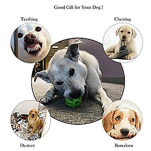 Bojafa Dog Puzzle Teething Toys Ball Nontoxic Durable Dog IQ Chew Toys for Puppy Small Large Dog Teeth Cleaning/Chewing/Playing/Treat Dispensing Dog Toys (2 Pack)