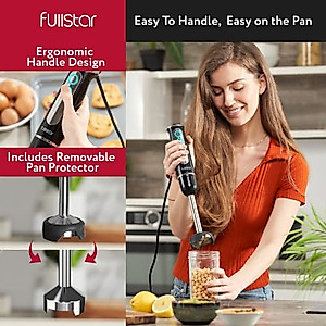 Immersion Blender, Hand Blender Electric, 3-in-1 Immersion Blender Handheld, 9-Speed, 500W Handheld Blender - Hand Blenders Immersion, Hand Mixer Electric Blenders for Kitchen, Smoothie Blender Black