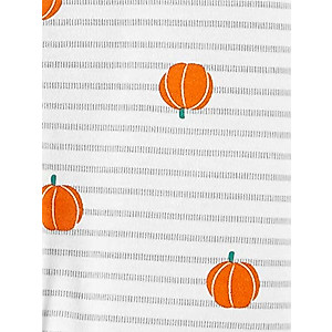 Simple Joys by Carter's Unisex Babies' Halloween Cotton Snap Footed Sleep and Play, Pack of 2, Skeleton/Halloween Pumpkin, Preemie