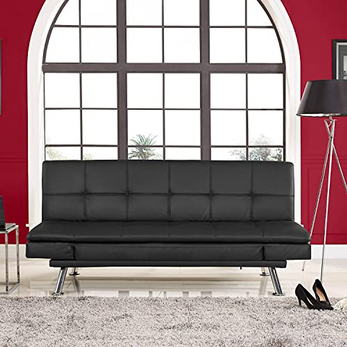 Serta Nelson Convertible Sofa Bed, Black