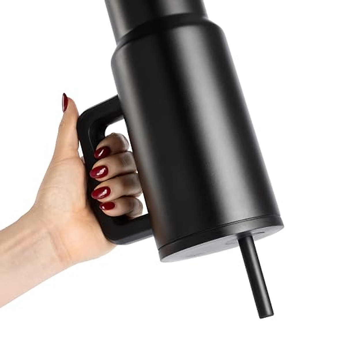 Simple Modern 40 oz Tumbler with Handle and Straw Lid | Leak-Proof Insulated Stainless Steel Water Bottle Travel Mug Cupholder Use | Gifts for Women Men Him Her | Trek Signature | Berry