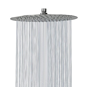 NearMoon Rain Shower Head, Ultra-Thin Design-Pressure Boosting, Awesome Some Experience, Large High Flow Stainless Steel Rainfall Shower Head (12 Inch, Brushed Nickel)