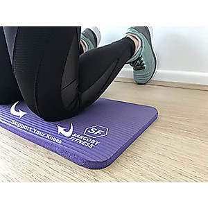 Sargoby Fitness Yoga Knee Pad 0.6 inch Thick Pilates Yoga Knee Pads Cushion to Provide support to knee cushion pilates Elbows Forearms & Wrists Workout Knee Pads