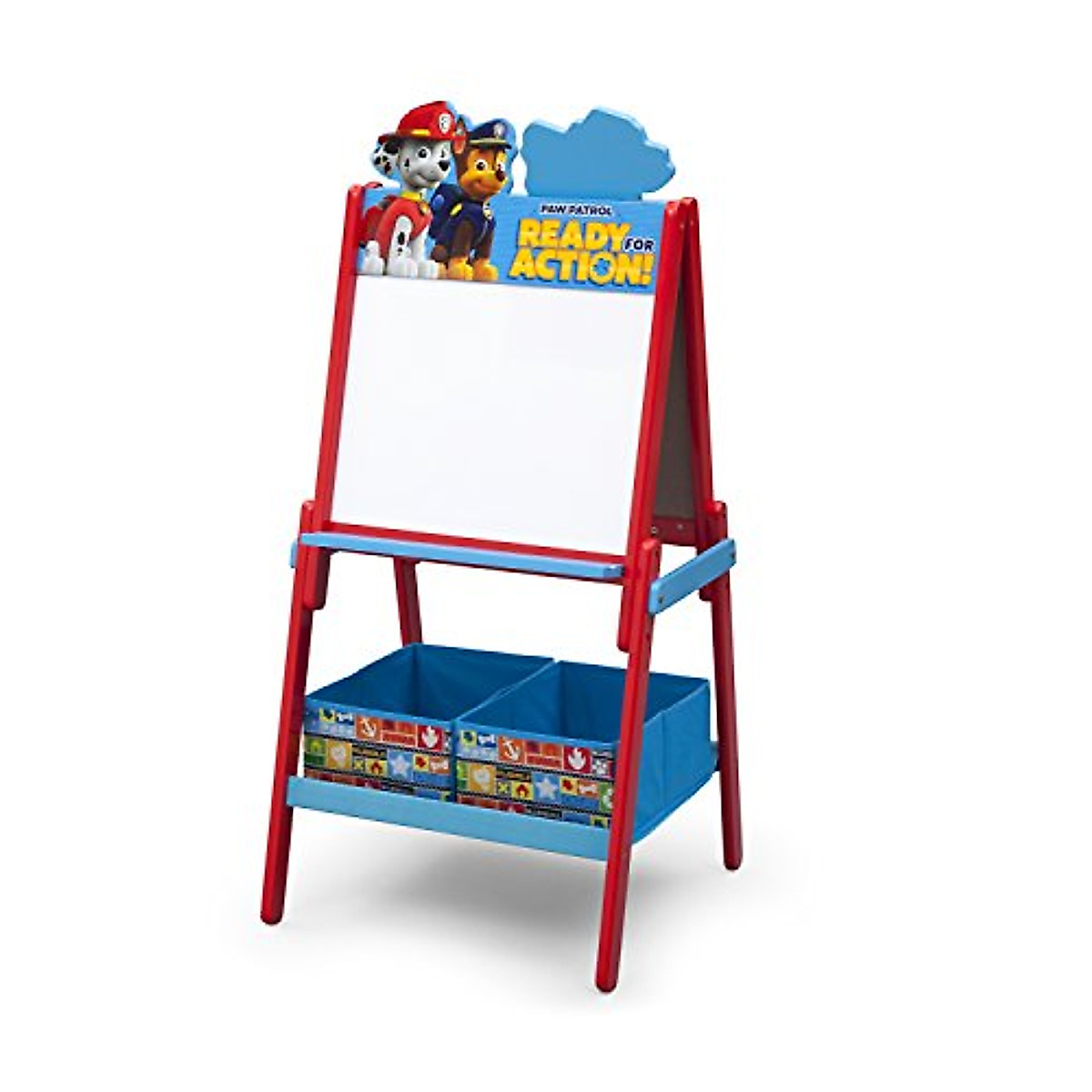 Delta Children Wooden Double-Sided Kids Easel with Storage -Ideal for Arts & Crafts, Homeschooling and More - Greenguard Gold Certified, Nick Jr. PAW Patrol