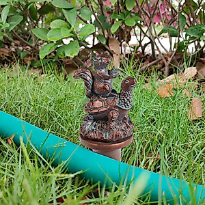 Istartea Garden Hose Guide Stake , 5PCS Garden Hose Spike Lawn Hose Support Spikes Rust Free Antique Metal Plant Saver Tools for Garden Lawn Yard