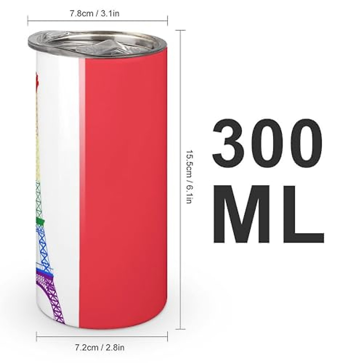 France Gay Flag Funny Coffee Mug Stainless Steel Travel Insulated Tumbler Double Wall Water Cup 10 Oz