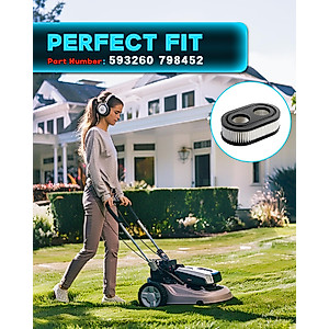 593260 Air Filter for Briggs & Stratton 798452 798339 5432 5432k, 550ex 675exi 725exi Series Engines Model and More