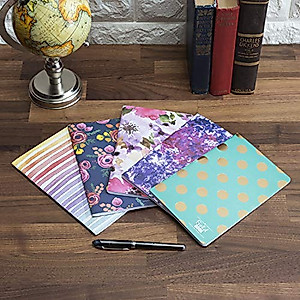 Elan Publishing Company Field Notebook / Journal - 5"x8" - Assorted Patterns - Lined Memo Book - Pack of 5