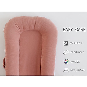 Lounger Cover by Sofia Amber – Cover ONLY for DockAToT and Sleepyhead Deluxe + Docks - Baby nest Sleep Pod Replacement Extra Cover - Pink