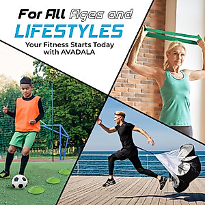 Speed & Agility Training Equipment - 22 Piece Set - Complete Football Practice Equipment Kit - Ladder, Hurdles, Cones, Parachute, Bands, Rope, and Carry Bag - Soccer & Football Drill Equipment