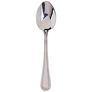 Winco 12-Piece Dots Dinner Spoon Set, 18-0 Stainless Steel, Silver
