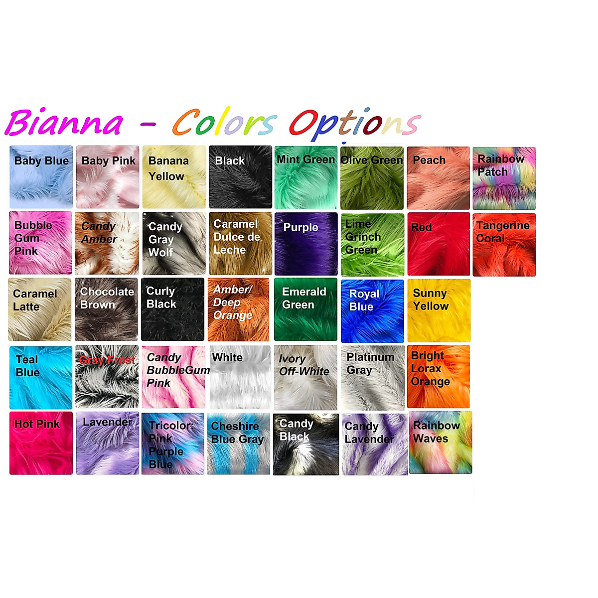 Bianna Creations 16oz Mixed Random Colors Craft Faux Fur Scrap Bag, Remnant Pieces Scrappy Artificial Fake for DIY Crafting Project, Gnome Beard Material, Small Pieces