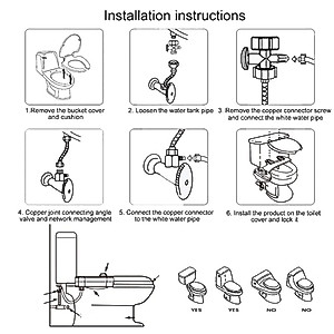 RADAAB Hot and Cold Water Non-Electric Bidet Attachment for Toilet, Self Cleaning and Single Nozzle for Women and Rear Wash (White