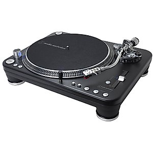 Audio-Technica ATLP1240USBXP Direct-Drive Professional DJ Turntable (USB & Analog), Black, Selectable 33 -1/3, 45, and 78 RPM Speeds, High-torque, Multipole Motor, Convert Vinyl to Digital