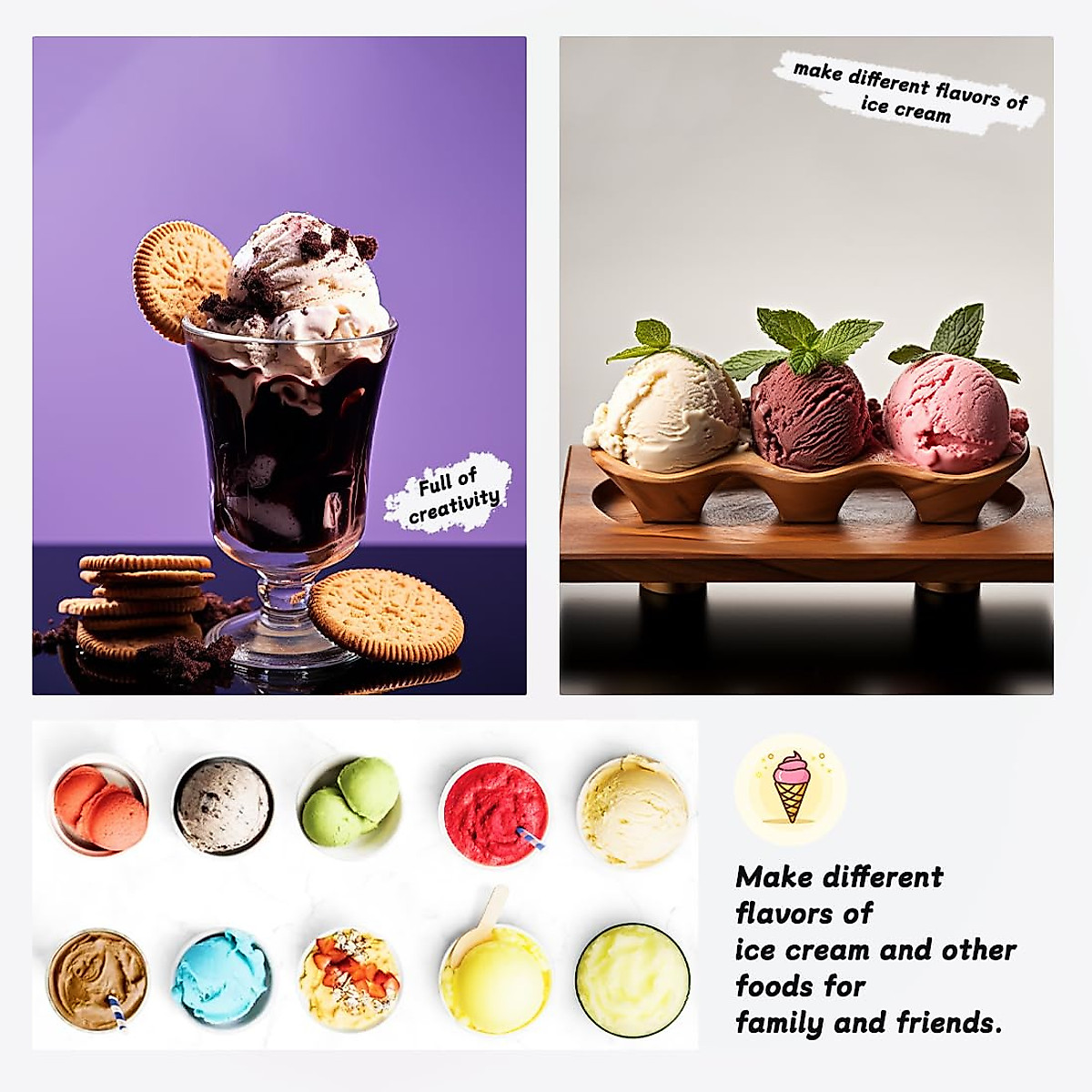 Fwioaor Premium 24 oz. Pint Containers for Ninja Creami Deluxe - 4 Pack | NC500, NC501 Series Compatible | BPA-Free, Dishwasher Safe