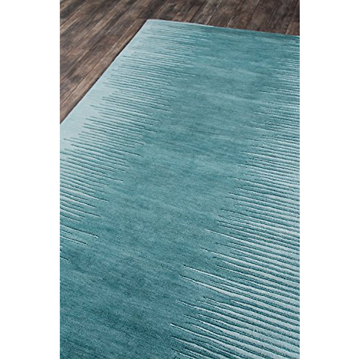 Momeni Rugs Delhi Collection 100% Wool Hand Carved & Hand Tufted Contemporary Area Rug, 8' x 10', Aqua Blue