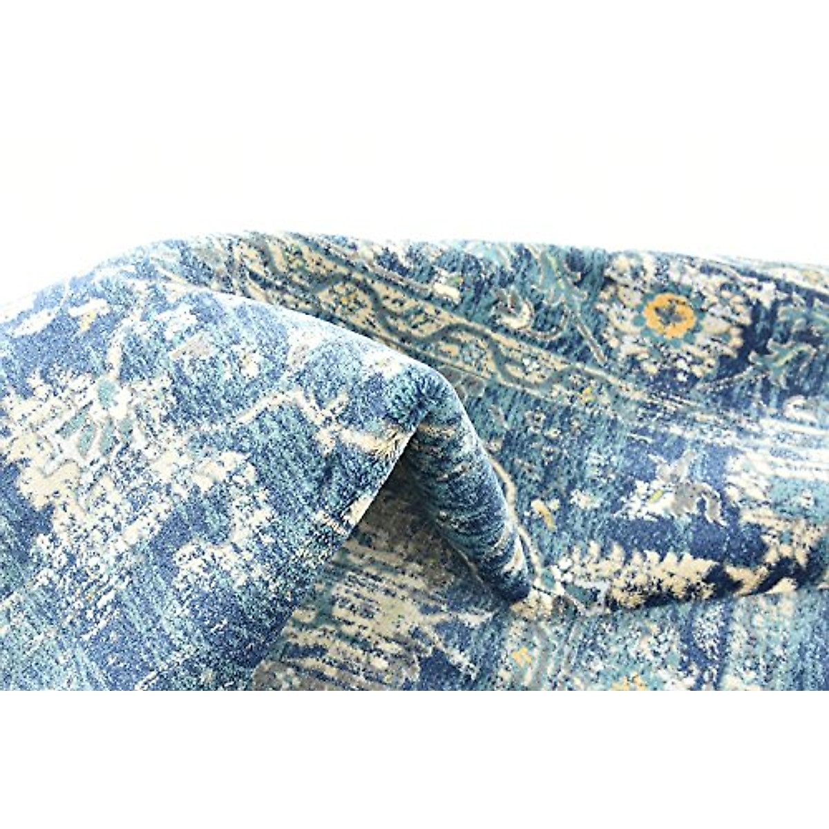 Unique Loom Oslo Collection Traditional Botanical Navy Blue Area Rug (6' x 9')