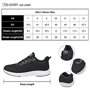 KOJOOIN Tennis Shoes Sneakers, Mens/Womens Athletic Running Shoes Non Slip Lightweight Breathable Mesh Fashion Sneakers for Walking Gym Workout Jogging