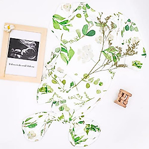 Baby Green Leaf Diaper Changing Pad Cover and Newborn Girl and boy Photo Props: 1 Dress and 1 hat