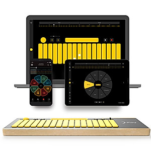 Keys Pad Accessory for J-Play MIDI controller - 17 Keys and Effect Zone, Dedicated Musical App Included, Plug & Play Music instrument Water Edition