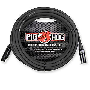 Pig Hog 8mm Mic Cable, 20ft XLR Tour Grade Microphone Cable - 4 PACK