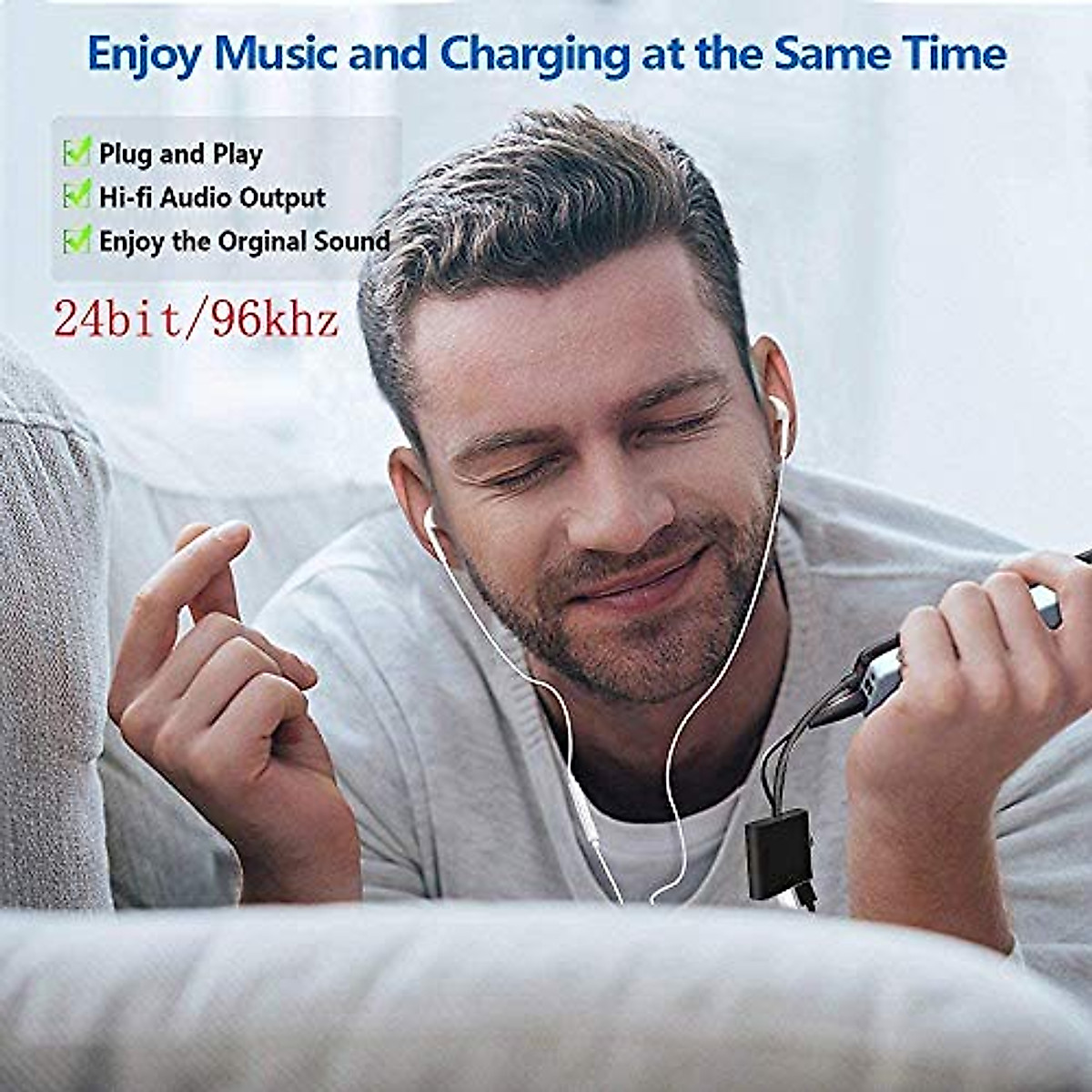 USB C to 3.5mm Headphone and Charger Adapter, 2 in 1 USB C to Aux Jack with 60W PD Fast Charger Dongle Fit with Galaxy S23 S22 Ultra/S21 Ultra/S20/S20+ Ultra, Note 20/10,Pixel 7 6 5 4XL 3 2,iPad Pro