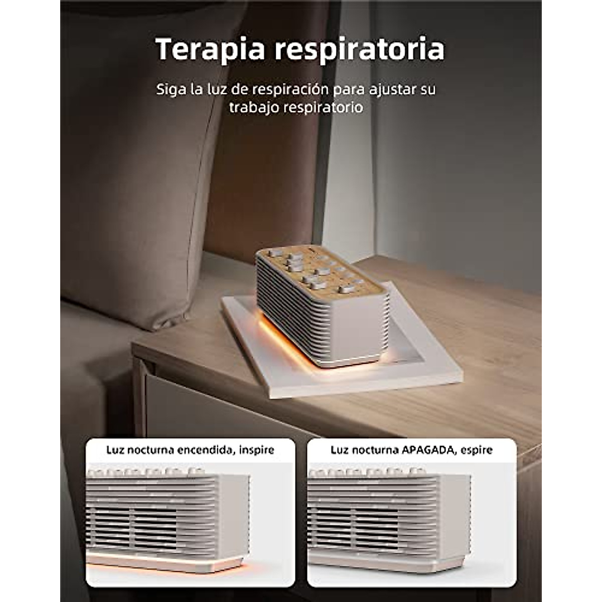 EZVALO White Noise Sleep Sound Machine, 255+ Mixer Options with Portable Speaker, Night Light, Sleep Timer, Breath Therapy, Headphone Jack White Noise Machine for Adults Sleeping Meditation with Light