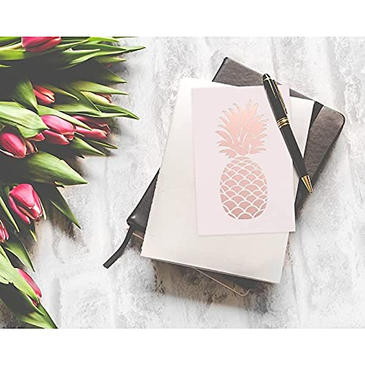 36-Pack All Occasion Greeting Cards in Pink Foil Pineapple Designs, Envelopes Included, 4x6