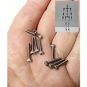 M00323-FS M2 Hex Socket Screws Pack of 10 M2x10mm M2 10 mm Hex Bolts Middle Joint Screws MOREZMORE