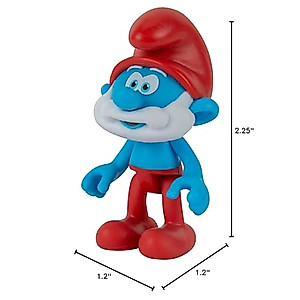 The Smurfs GARGAMEL VS Smurfs 6 Figure Multipack - Features 2-Inch Smurfette, Papa Smurf, Brainy Smurf, Baby Smurf, Azrael, 3-Inch Gargamel - Authentic Details