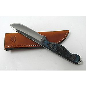 ANZA Boddington KNIVES Blue Black Wood Handle Bonus Walther Pocket Sharpener Knife Always Sharp