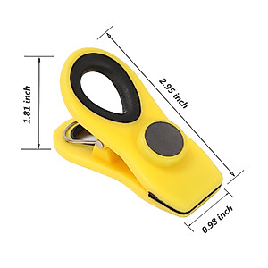 Bag Clips with Magnet, Chip Clips, Bag Clips for Food, Clips for Food Packages, 6 Pack Assorted Colors Magnetic Clips for Refrigerator, Bread Bags, Snack Bags and Food Bags