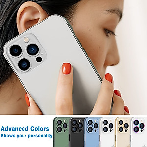 Hsefo Compatible with iPhone 13 Pro for 13 Pro Max Camera Lens Protector, Anti-Scratch Lens Cover 9H Tempered Glass Metal Camera Screen Protector Shockproof Camera Cover Ring -3 Pcs Graphite