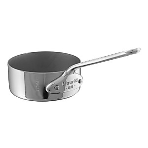 Mauviel M'Minis 1 mm Stainless Steel Mini Saute Pan With Cast Stainless Steel Handle, 3.5-in, Made in France