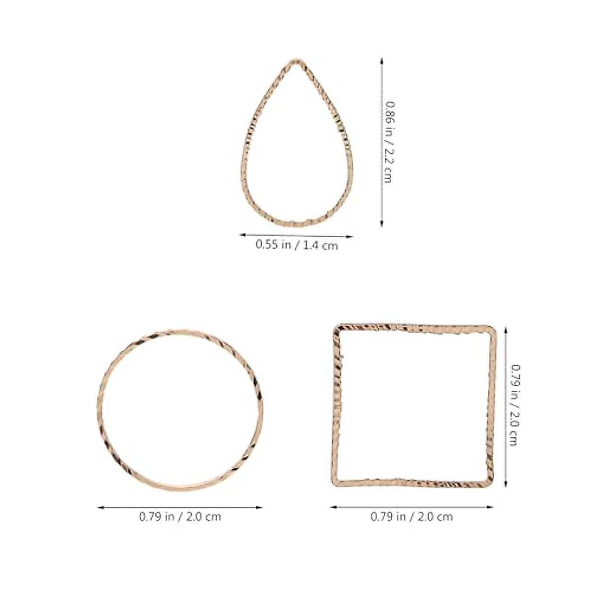 SEWACC 30pcs Jewelry Findings for Making Jewelry Earring Hoops for Jewelry Making Earring Kit Geometry Dangle Earring Making Kit Earring Supplies Earring Charms Heart Made