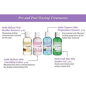 Satin Smooth Professional Single Deluxe Cream Wax Warmer Kit For Unwanted Facial And Body Hair Removal