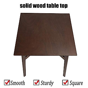 KARMAS PRODUCT Square 4-Person Wood Dining Table for Kitchen Modern Home Furniture Espresso (Table)
