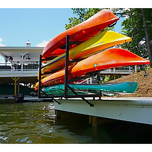 StoreYourBoard Kayak Dock Storage Rack, Outdoor Over The Water Mount, Holds 400 lbs, Heavy-Duty Metal Stand