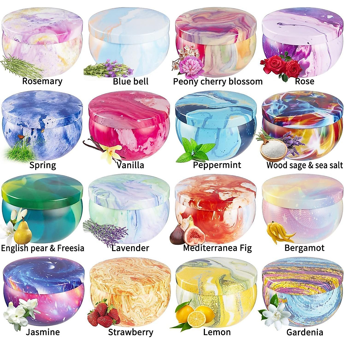 16 Pack Painting Scented Candles Gift Set Strong Fragrance Aromatherapy Candles Natural Soy Wax Candles Gifts for Home Scented Decoration Valentine'sDay Mother'Day,Friend,Wife