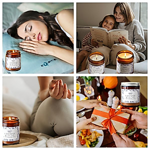 Indigofairs Lavender Candle, 7oz Medium Jar Scented Candle, Aromatherapy Candle for Home Scented, 40 Hours of Burn Time Candle for Women/Men