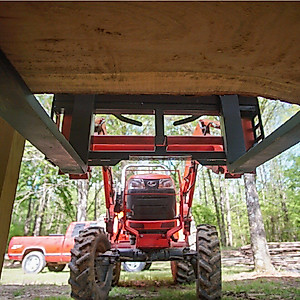 Titan Attachments 45" Skid Steer Pallet Fork Frame Attachment, 48" Fork Blades, Rate 4,000 LB, Quick Tach Tractor